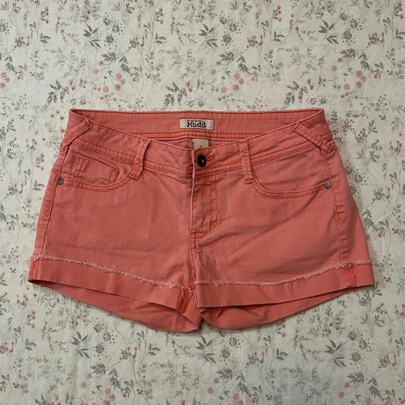 Mudd | Shorts | Y2k Mudd Pink Lowrise Micro Mini Short Shorts Cuffed ...